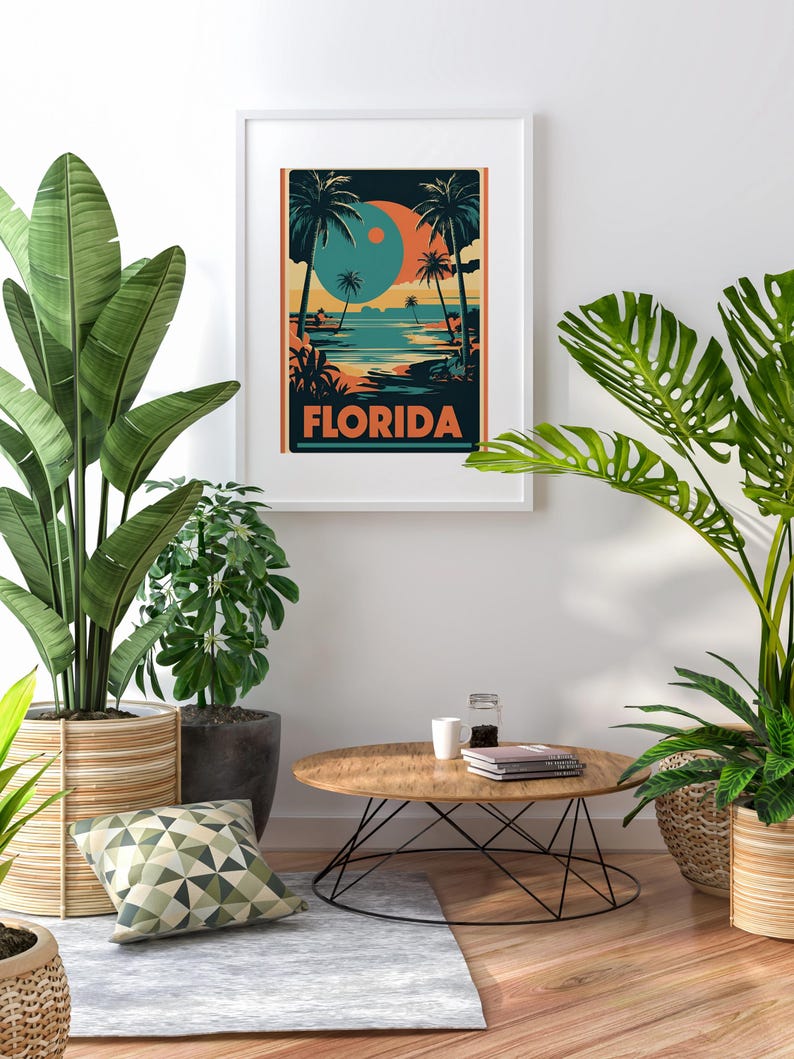 Florida Vintage Poster Seaside Florida Poster Vintage Florida Poster ...