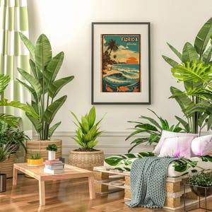 Florida Vintage Poster Seaside Florida Poster Florida Fish Poster Retro ...