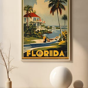 Vintage Florida Travel Poster Florida Vintage Poster Retro Florida ...
