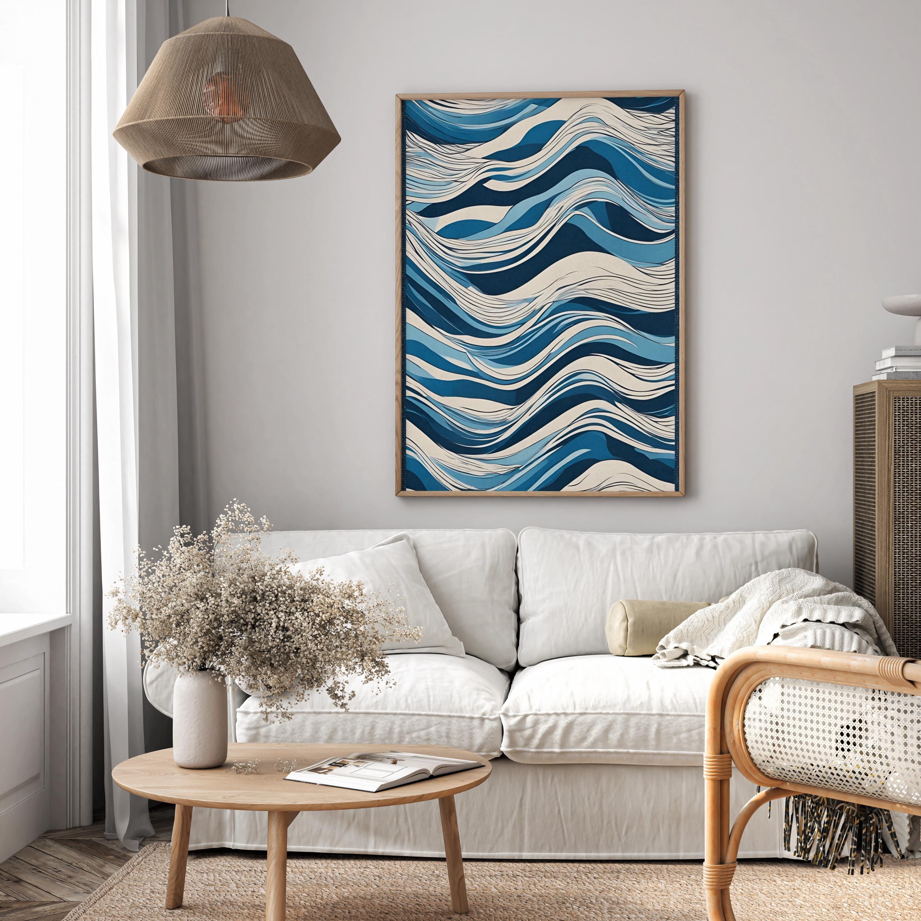 Aestethic Wall Art Digital Aestethic Wall Art Blue Vibey Room Decor ...