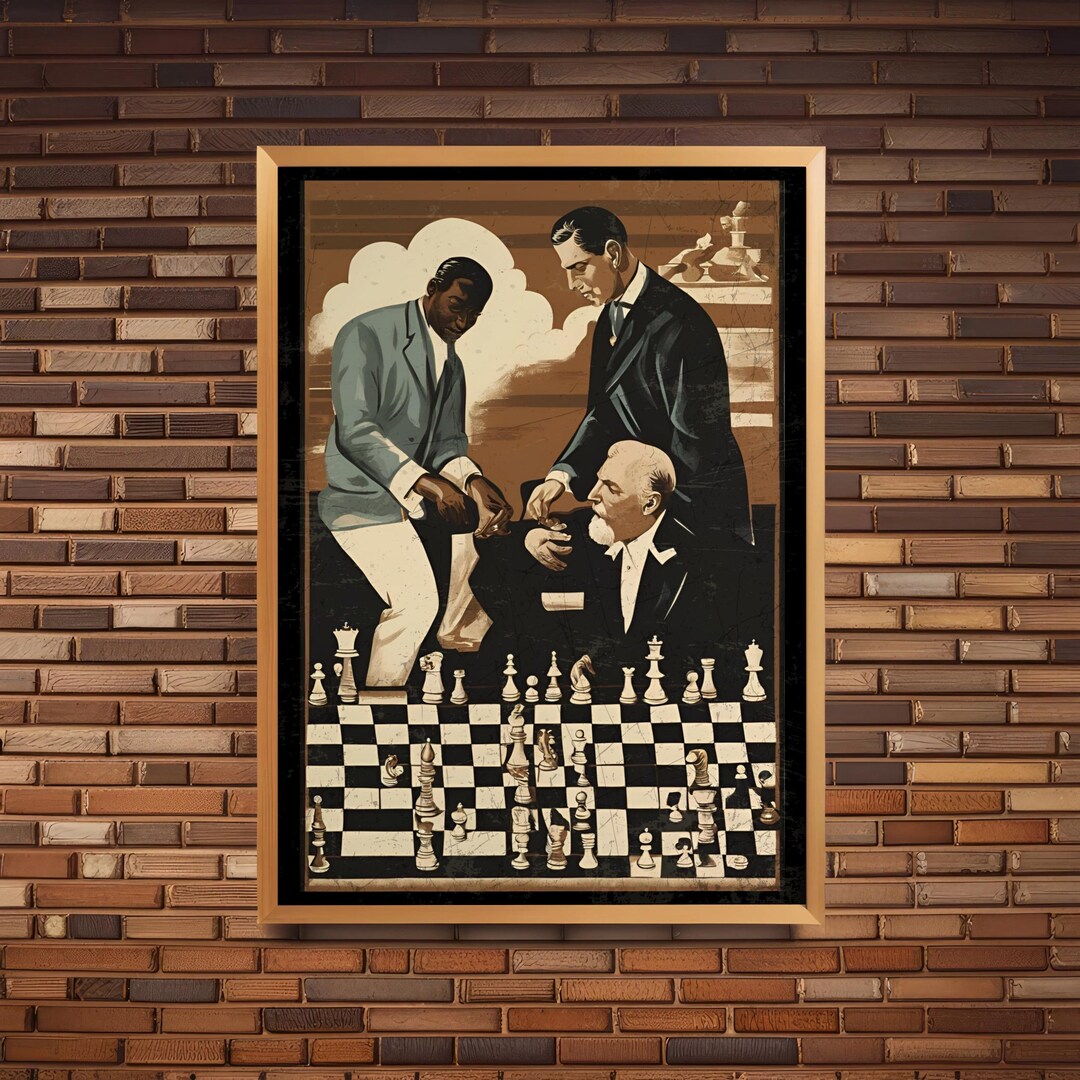 Chess Poster Vintage Chess Digital Print Digital Chess Theme Wall Art ...