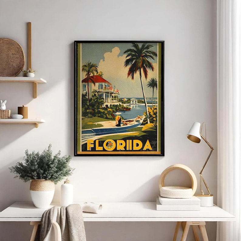 Vintage Florida Travel Poster Florida Vintage Poster Retro Florida ...