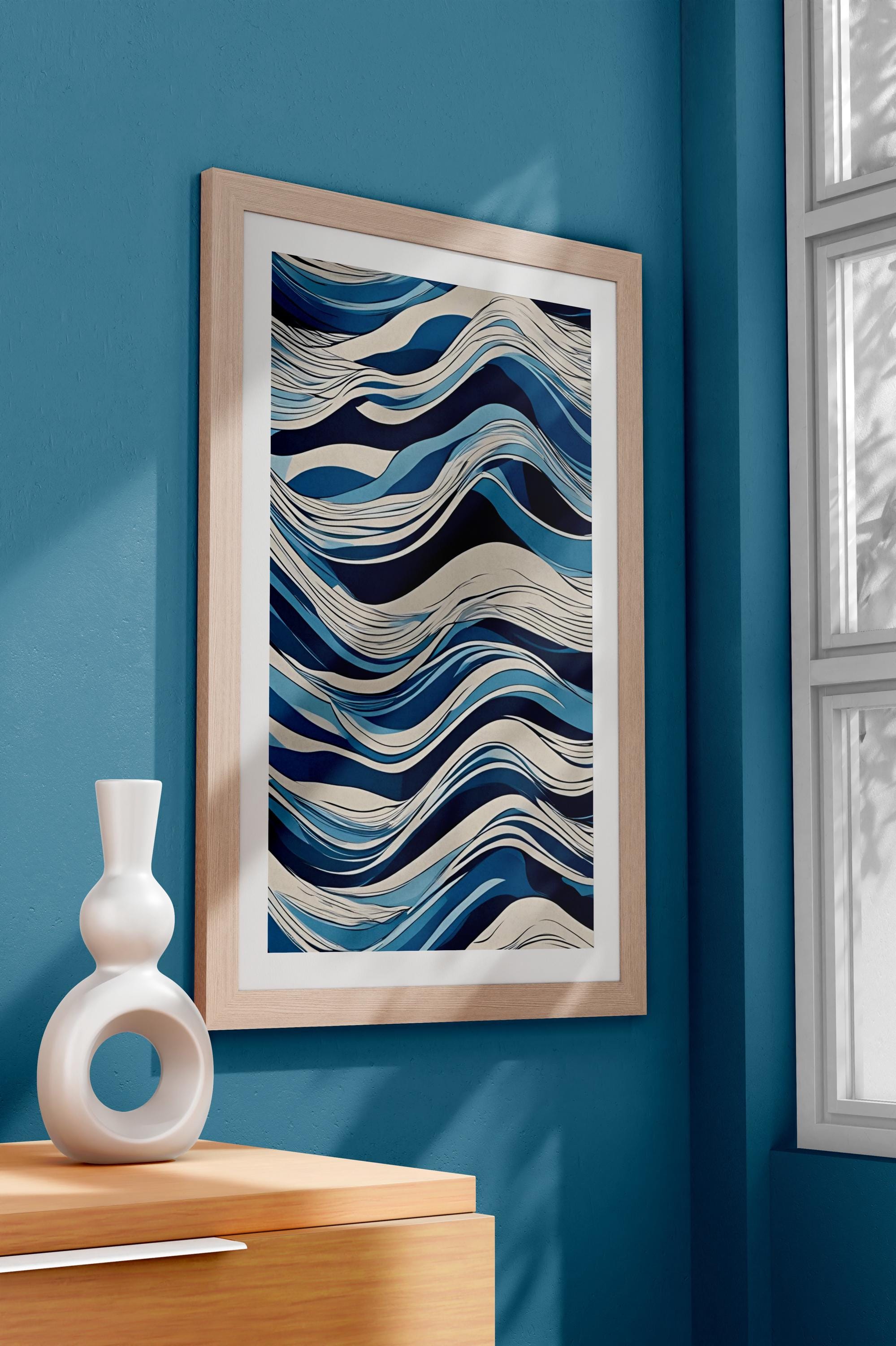 Aestethic Wall Art Digital Aestethic Wall Art Blue Vibey Room Decor ...