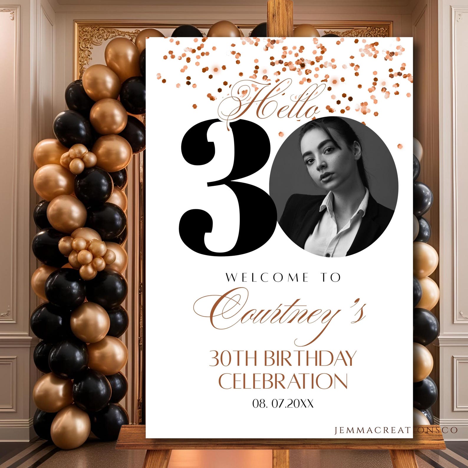 30TH Birthday Welcome Sign Template EDITABLE, Look Who's 30 Minimalist ...