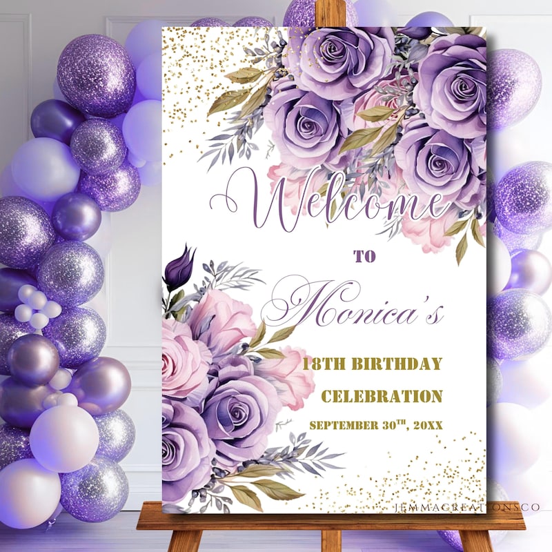 Purple Wedding Sign - Etsy
