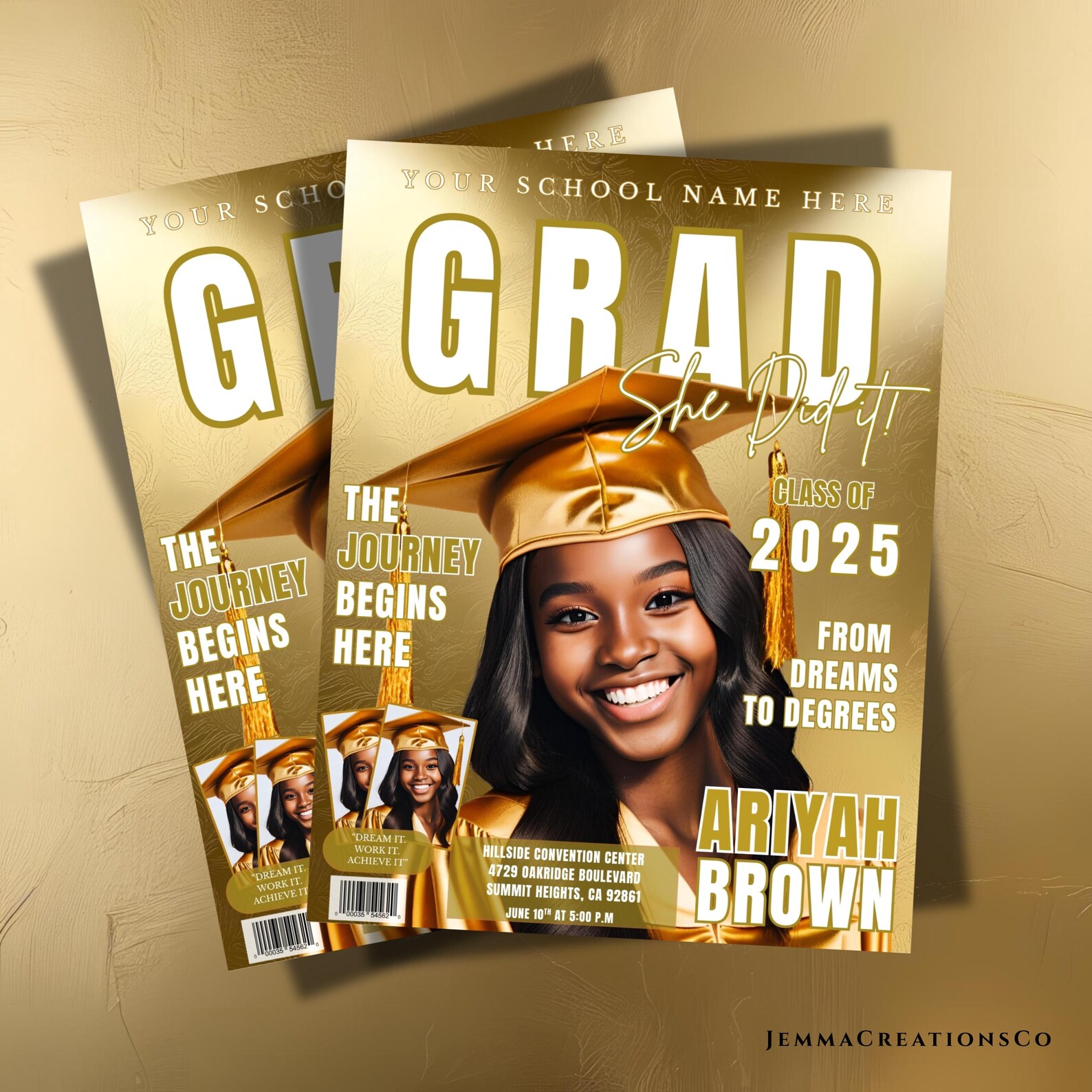 Magazine Cover Graduation Invite Template, Senior Graduation ...