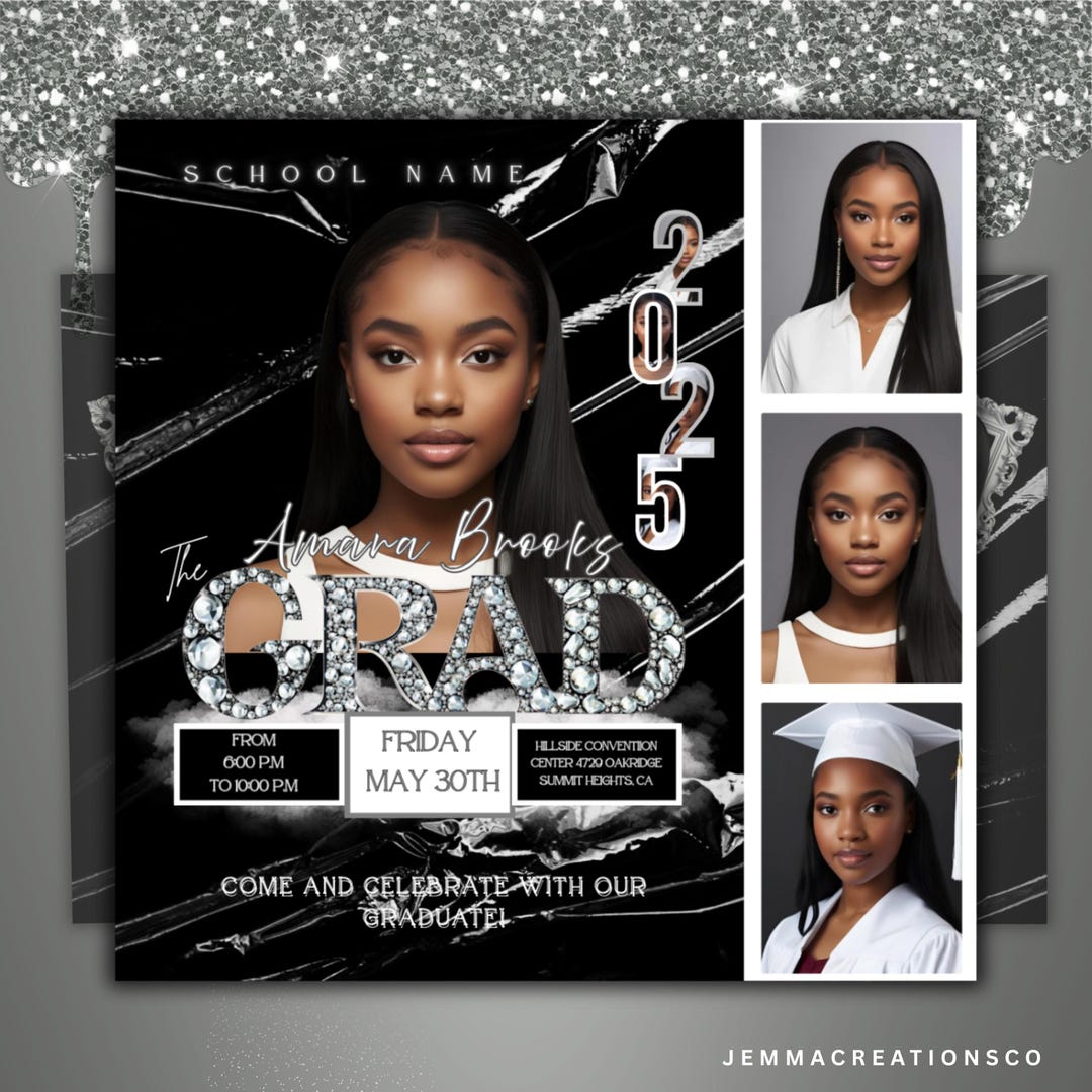 Graduate Flyer Template, DIY Graduation Flyer Invitation, Graduation ...