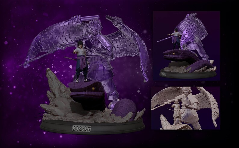 Sasuke With Susanoo Naruto Shippuden Model 3D Print Stl - Etsy