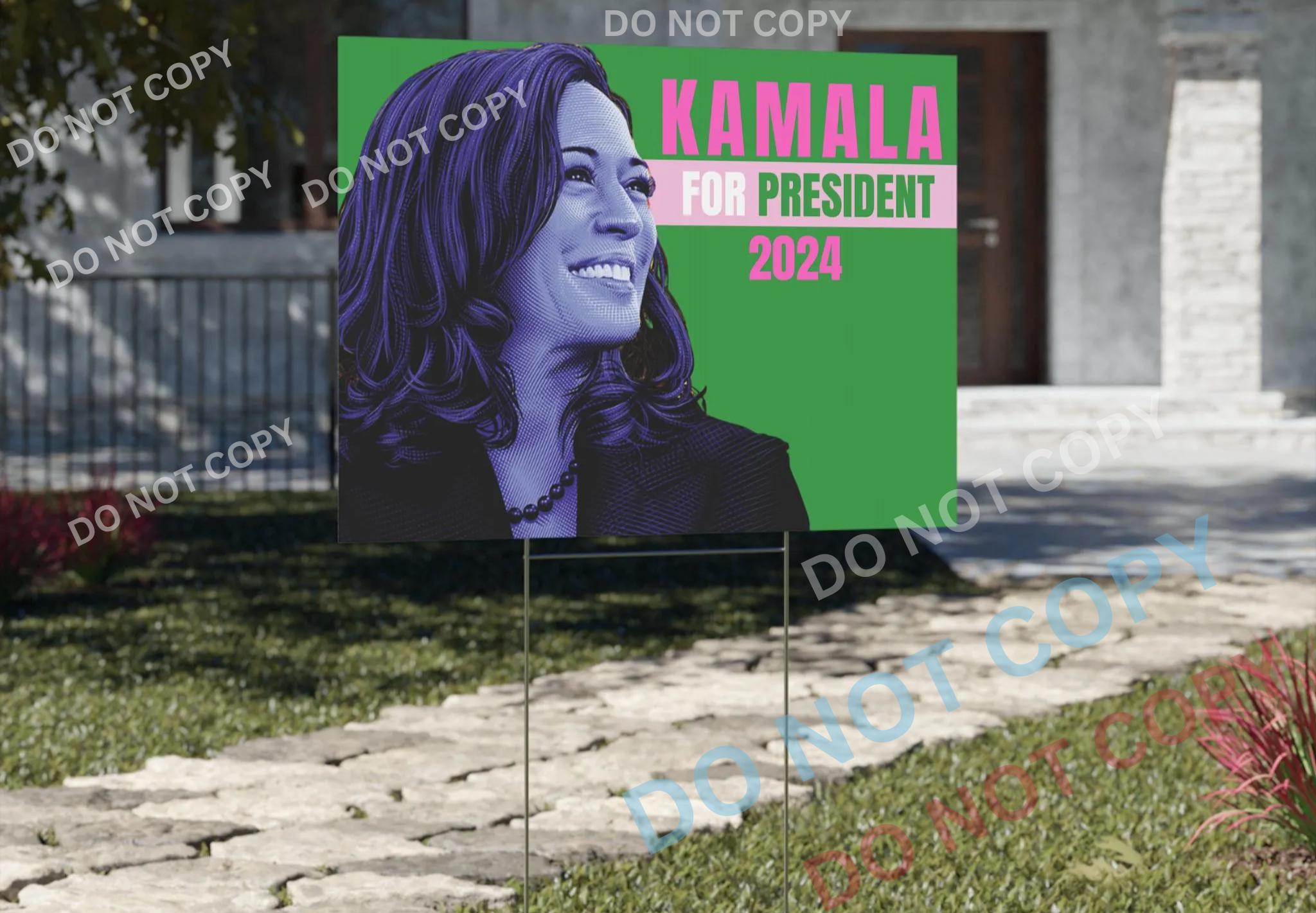AKA Kamala Harris Yard Sign Vote Alpha Kappa Alpha Election 2024 ...
