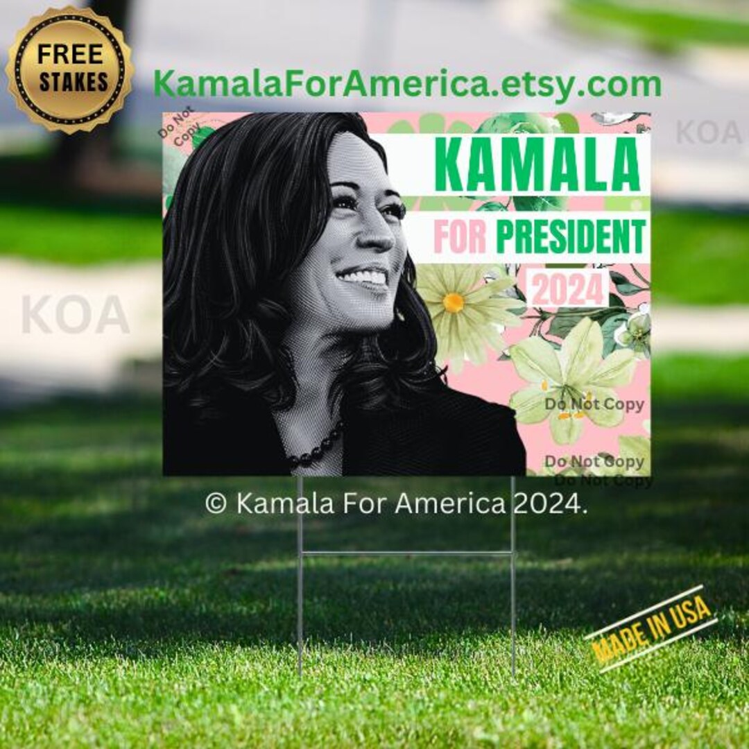 AKA Kamala Harris Yard Sign Alpha Kappa Alpha Vote Election 2024 ...