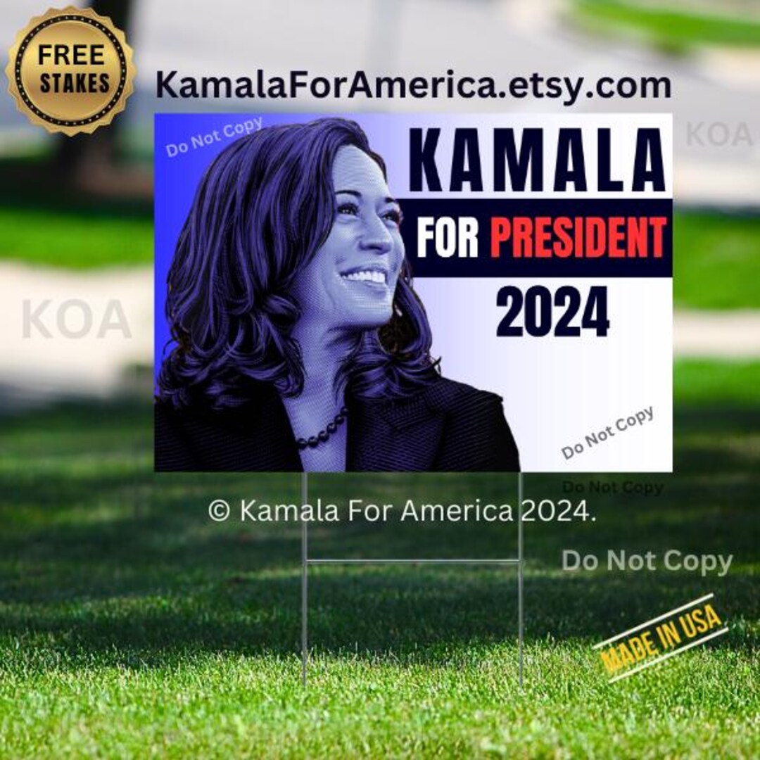Kamala Harris for President. Election Signs 24in X 18in Weather ...