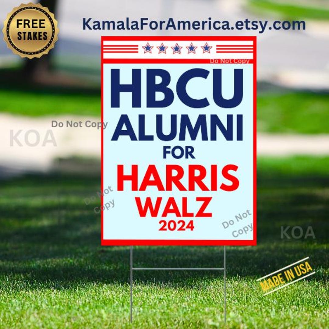 HBCU Alumni for Kamala Harris Yard Sign - Etsy
