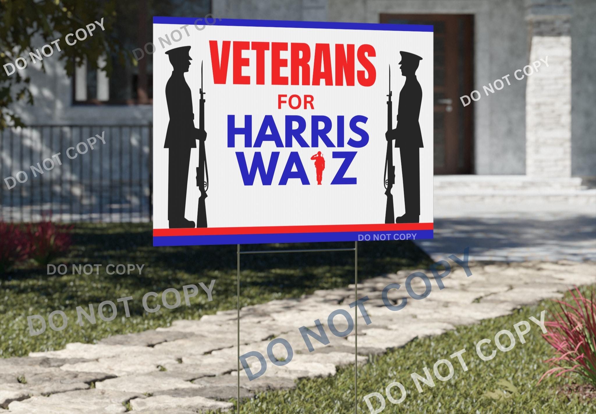 Veterans for Kamala Harris / Tim Walz Yard Sign / Vote / Election 2024 ...
