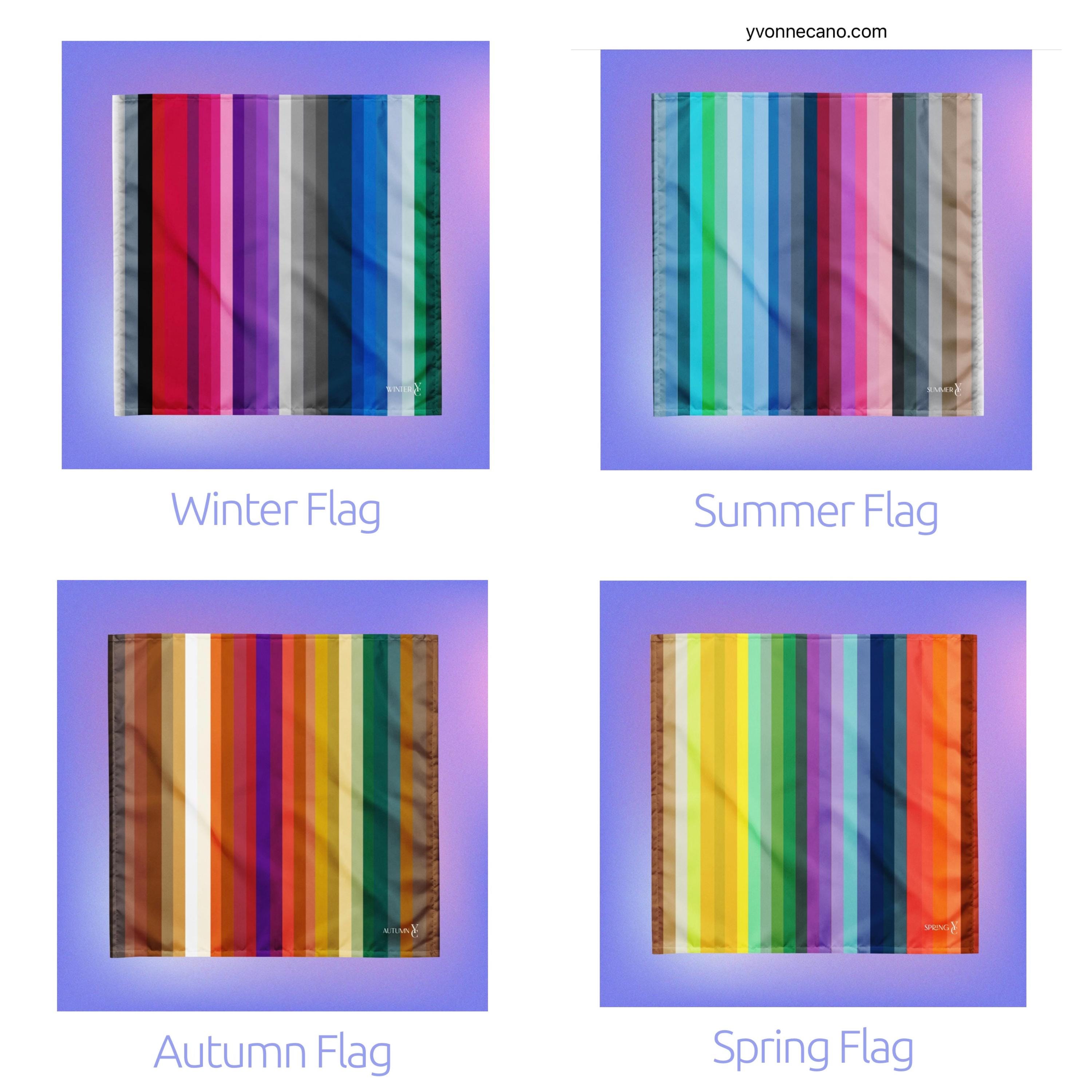 4 Seasons Color Analysis Flags (labeled) - Etsy