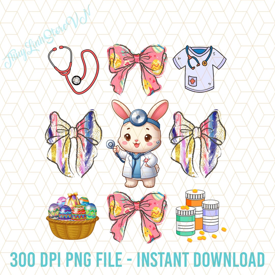 Nurse Bunny Png, Easter Day Png, Easter Bunny Png, Nurse Easter Png ...