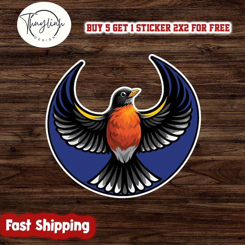 Robin Decal - Etsy