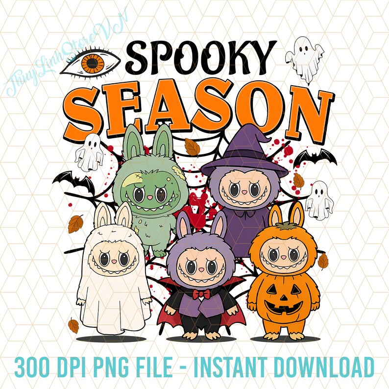 Labubu Halloween Png, Spooky Labubu Png, Kids Halloween Png, Halloween ...