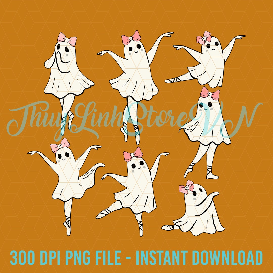 Spooky Ballet Halloween Png, Cute Ghost Ballet Png, Halloween Costume ...