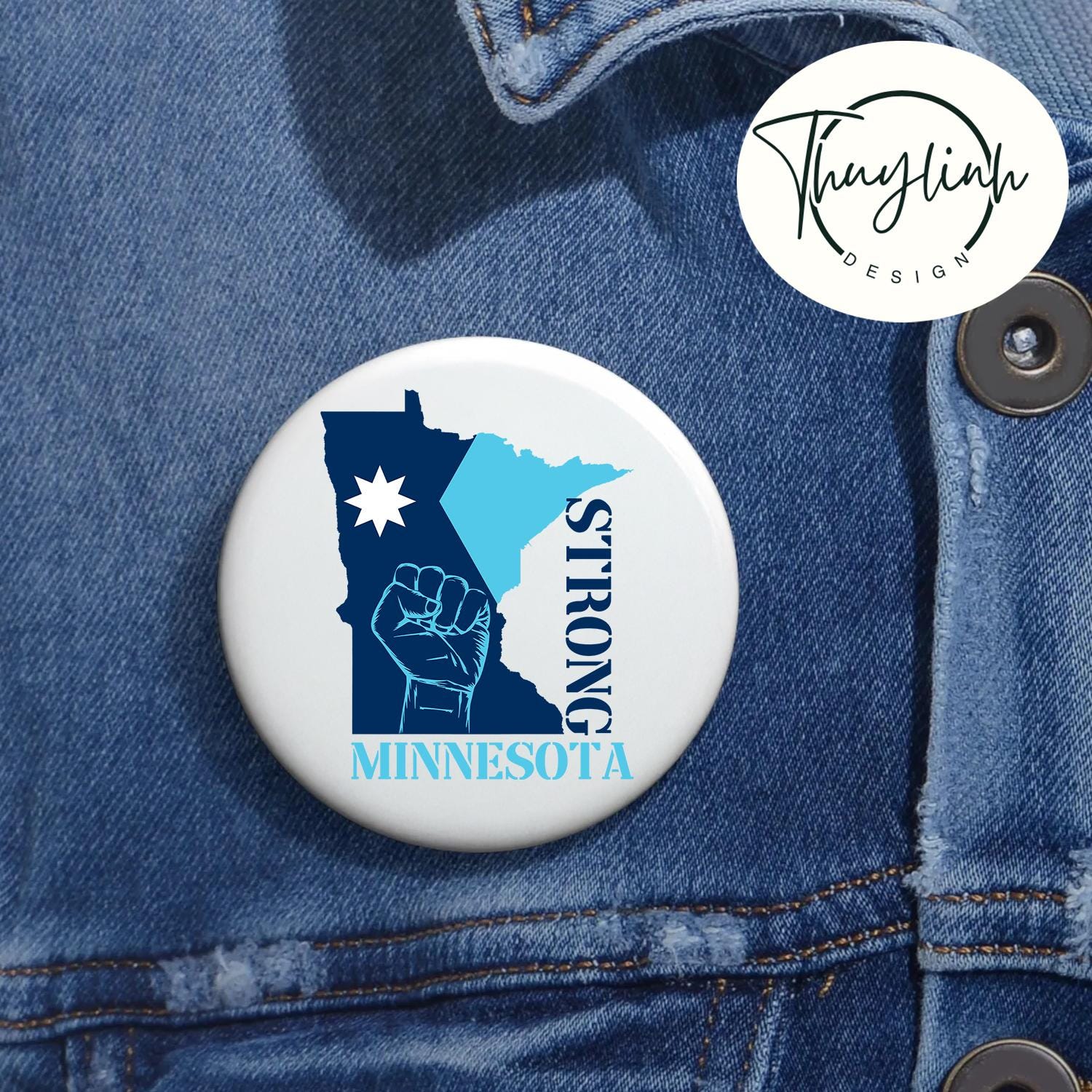 Minnesota Strong Glossy Pin, Political Protest Activist Gift - Etsy
