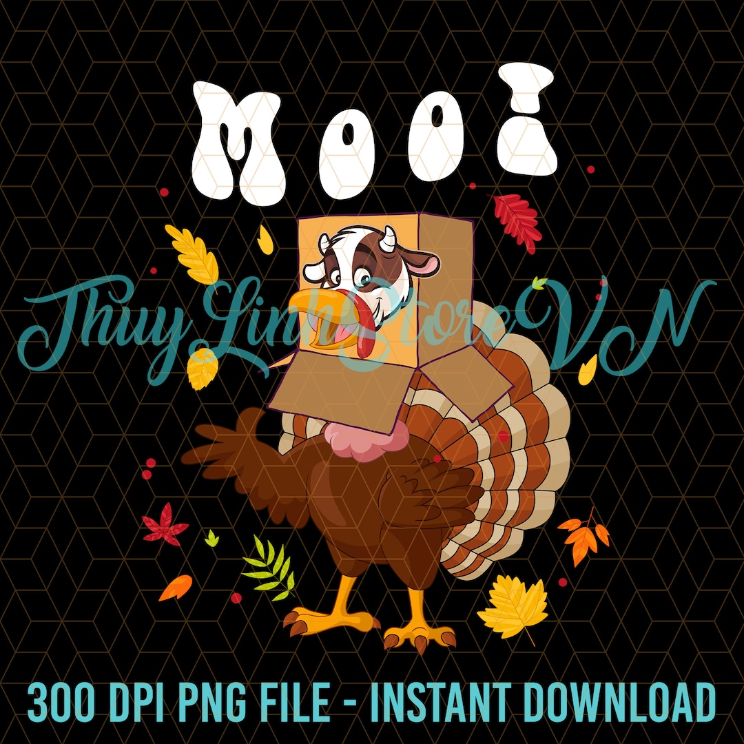 Turkey Moo Png, Funny Cow Thanksgiving Png, Turkey Thanksgiving Png ...