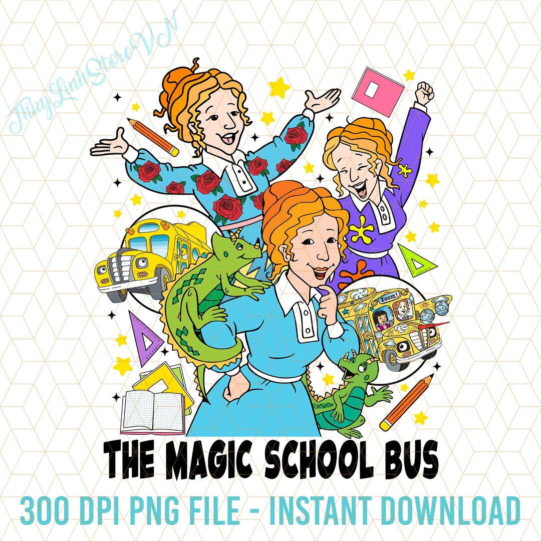 The Magic School Bus Png, Back to School Png, First Day of School Png ...