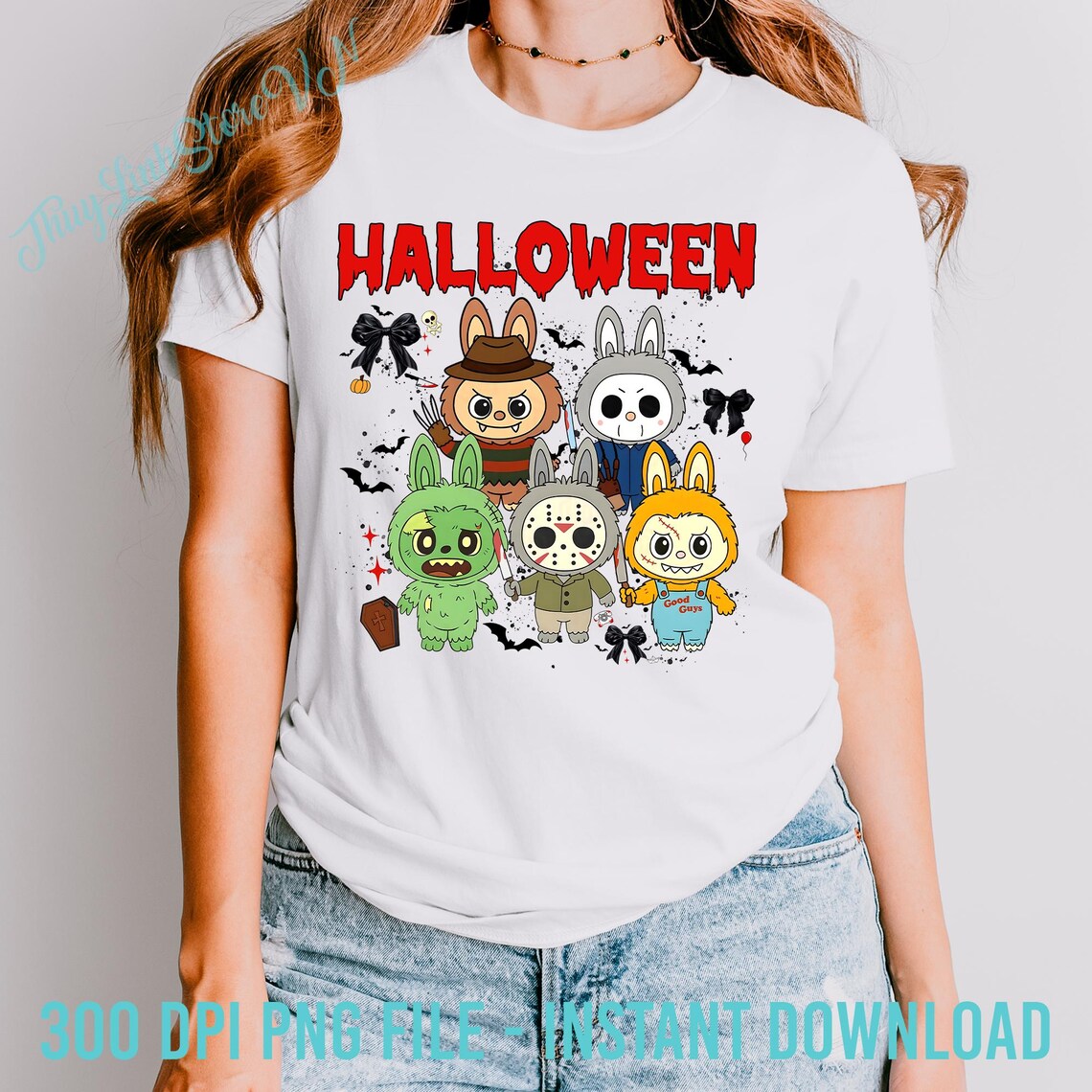 Labubu Halloween Png, Spooky Labubu Png, Halloween Horror Characters ...