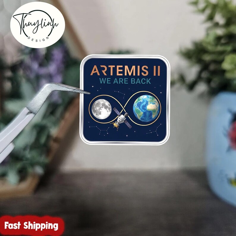 100PCS NASA Artemis II Mission Patch Sticker, NASA Moon Exploration ...