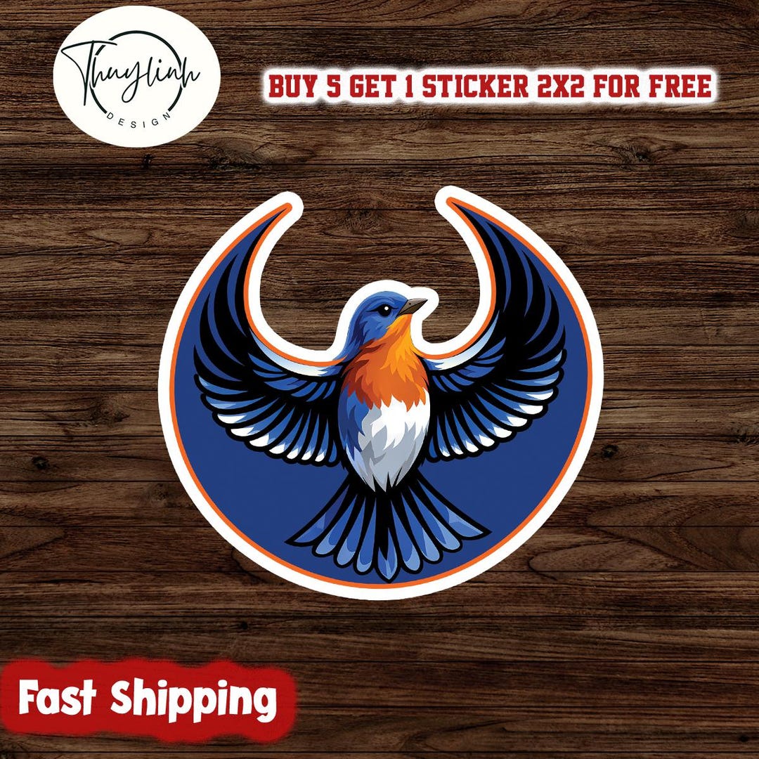 Eastern Bluebird Rebel Alliance Vinyl Sticker, NY MO State Bird - Etsy