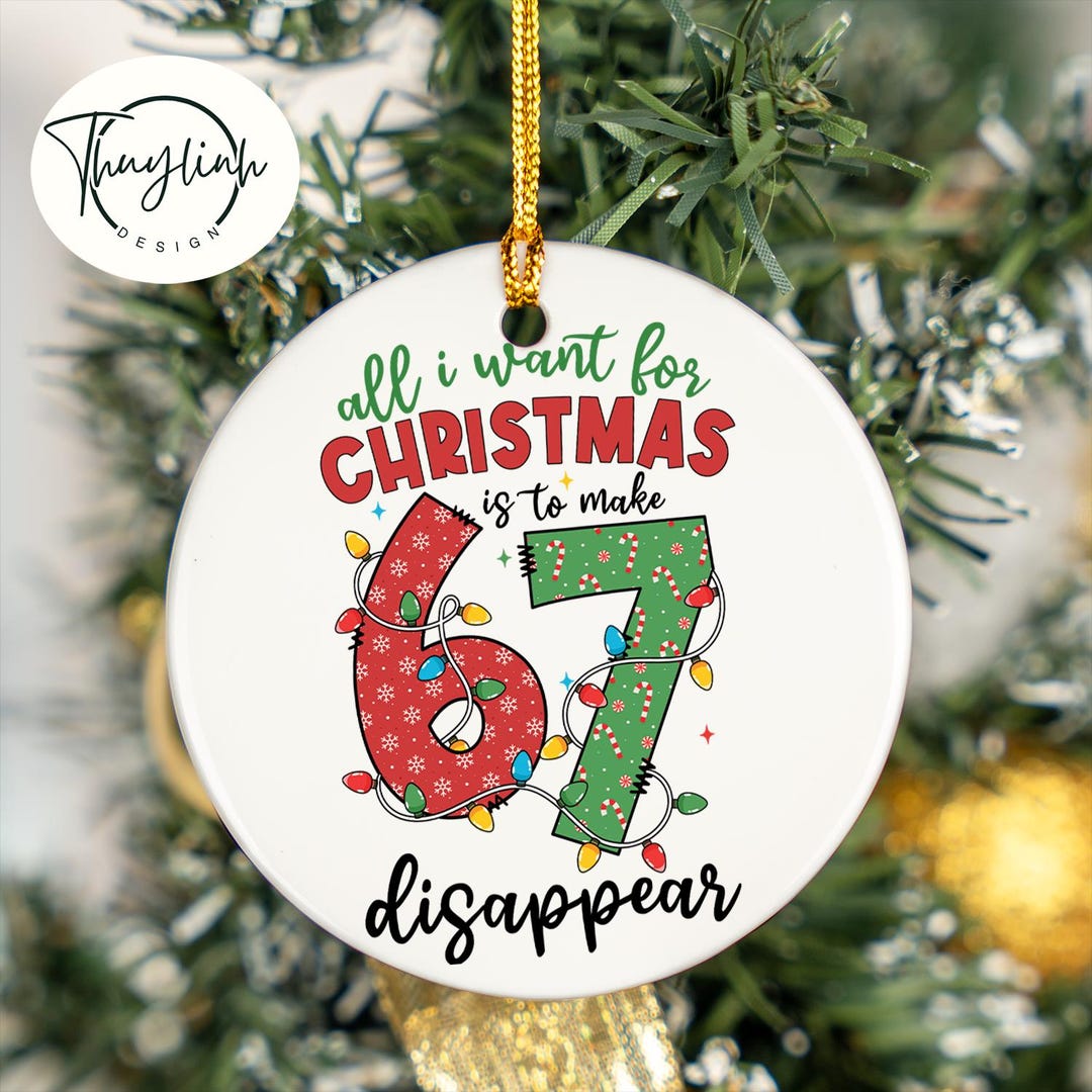 6-7 Meme Ornament, Teen Boy Gift, Gen Alpha Gift, Gen Z Ornaments, 6-7 ...