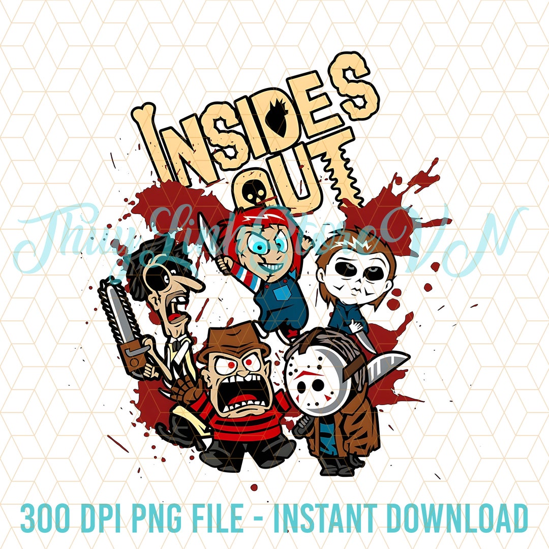 Spooky Insides Out Halloween Png, Inside Out Horror Characters Png ...