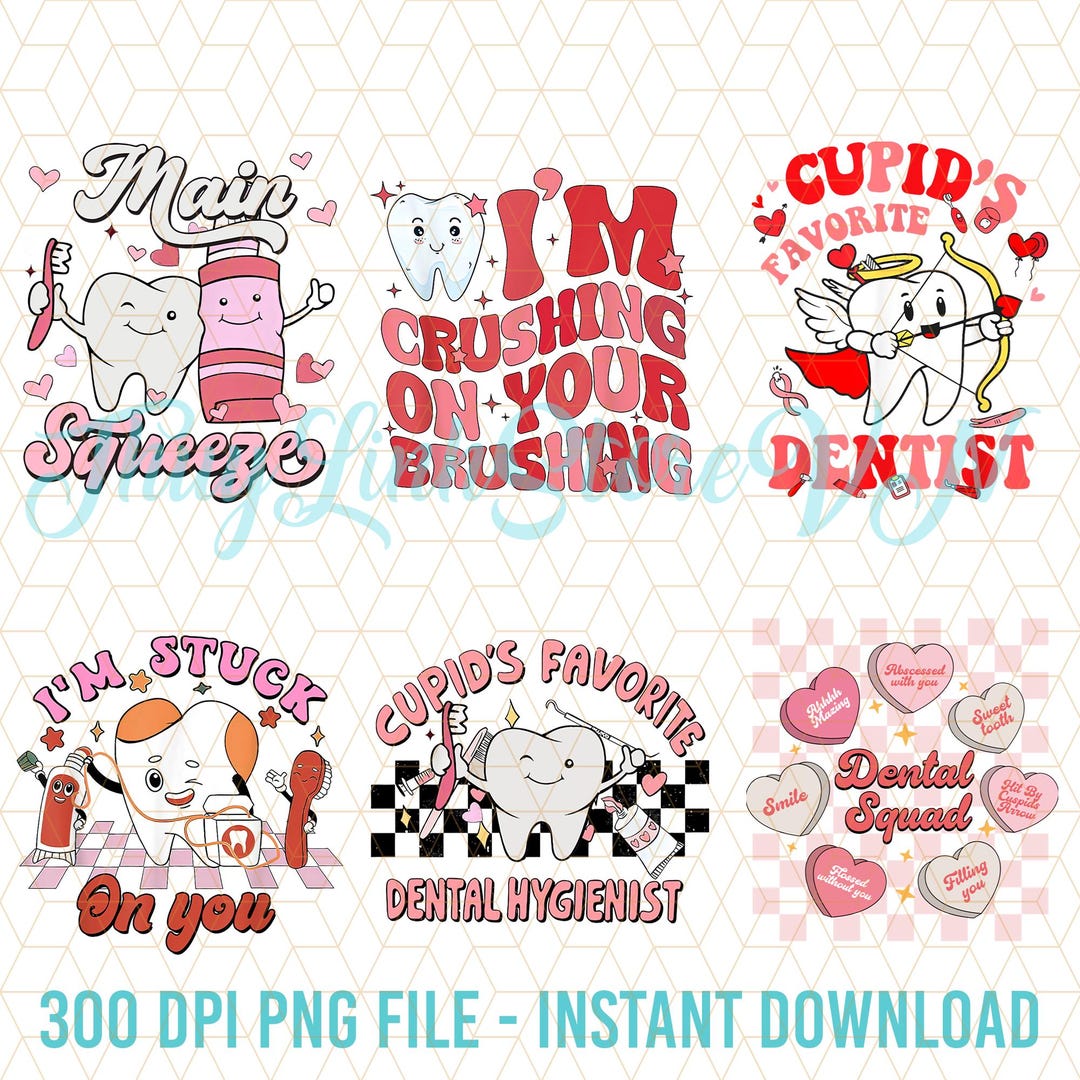 Dental Squad Png, Dental Valentine Bundle, Happy Valentines Day, Dental ...