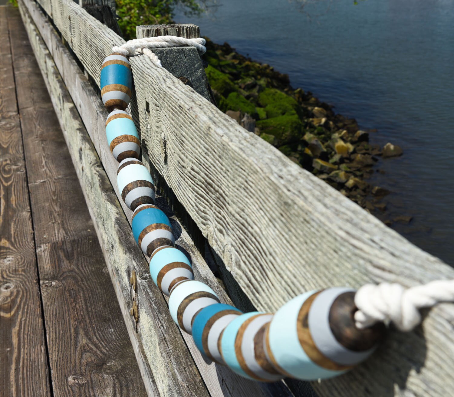 White Cotton Rope Nautical Decor Beach Decor Wood Decor | Etsy