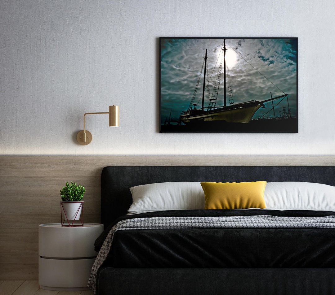 Oregon Coast Landscape Print, Pirate Ship, Fishing Decor, Boat ...