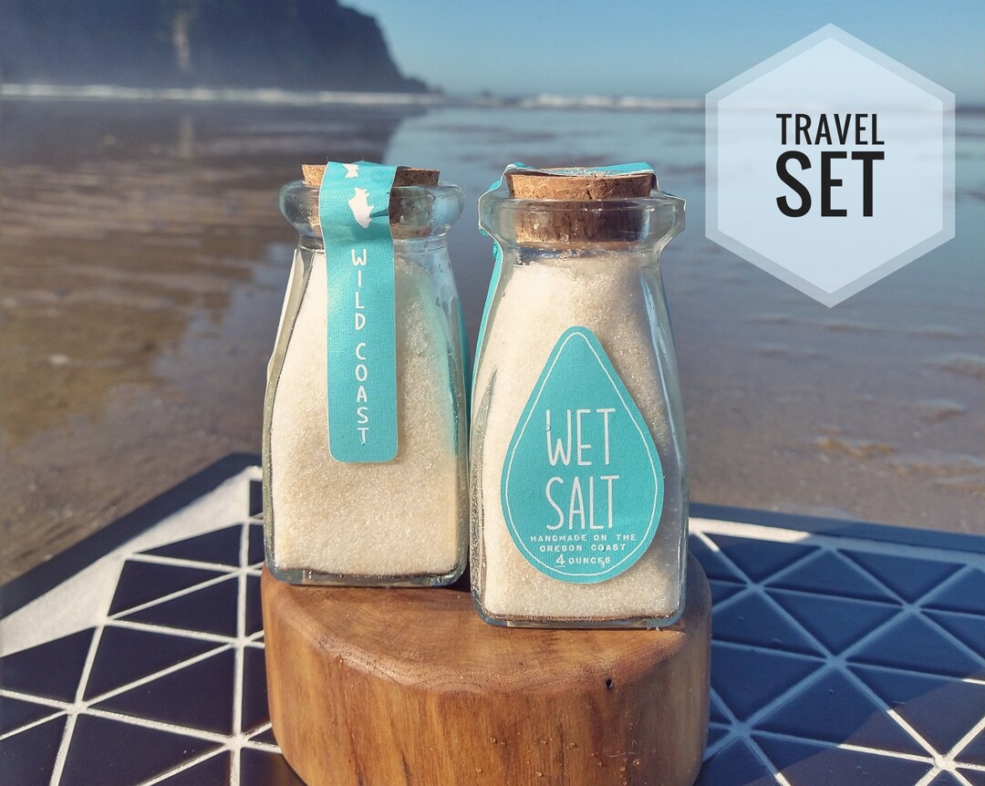 Wet Salt WILD COAST Bath Salts, 8 Oz Travel Set, Gift Set, Natural ...