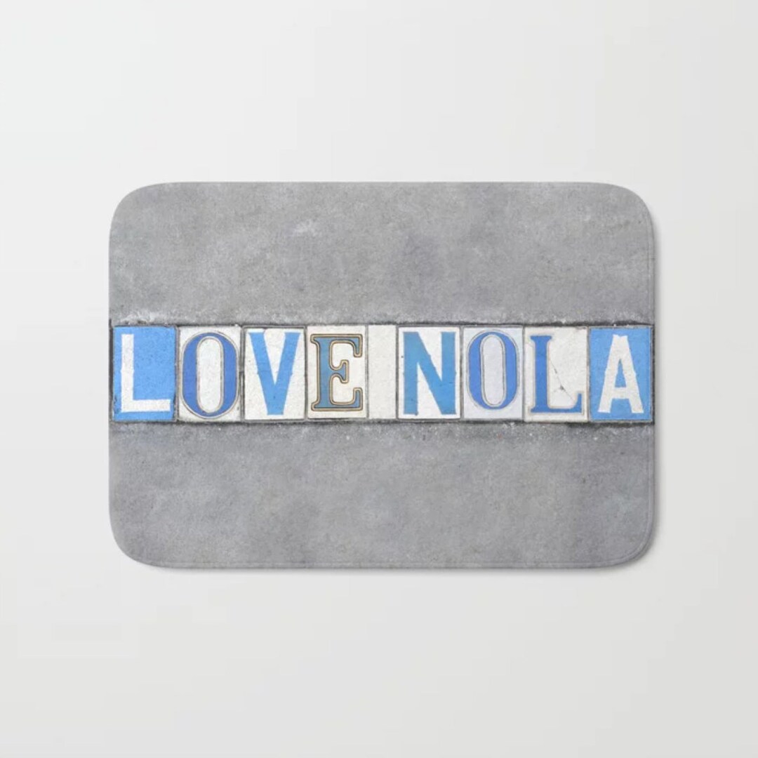 New Orleans Street Tiles Names Bath Mat, NOLA Decor, Louisiana Decor ...