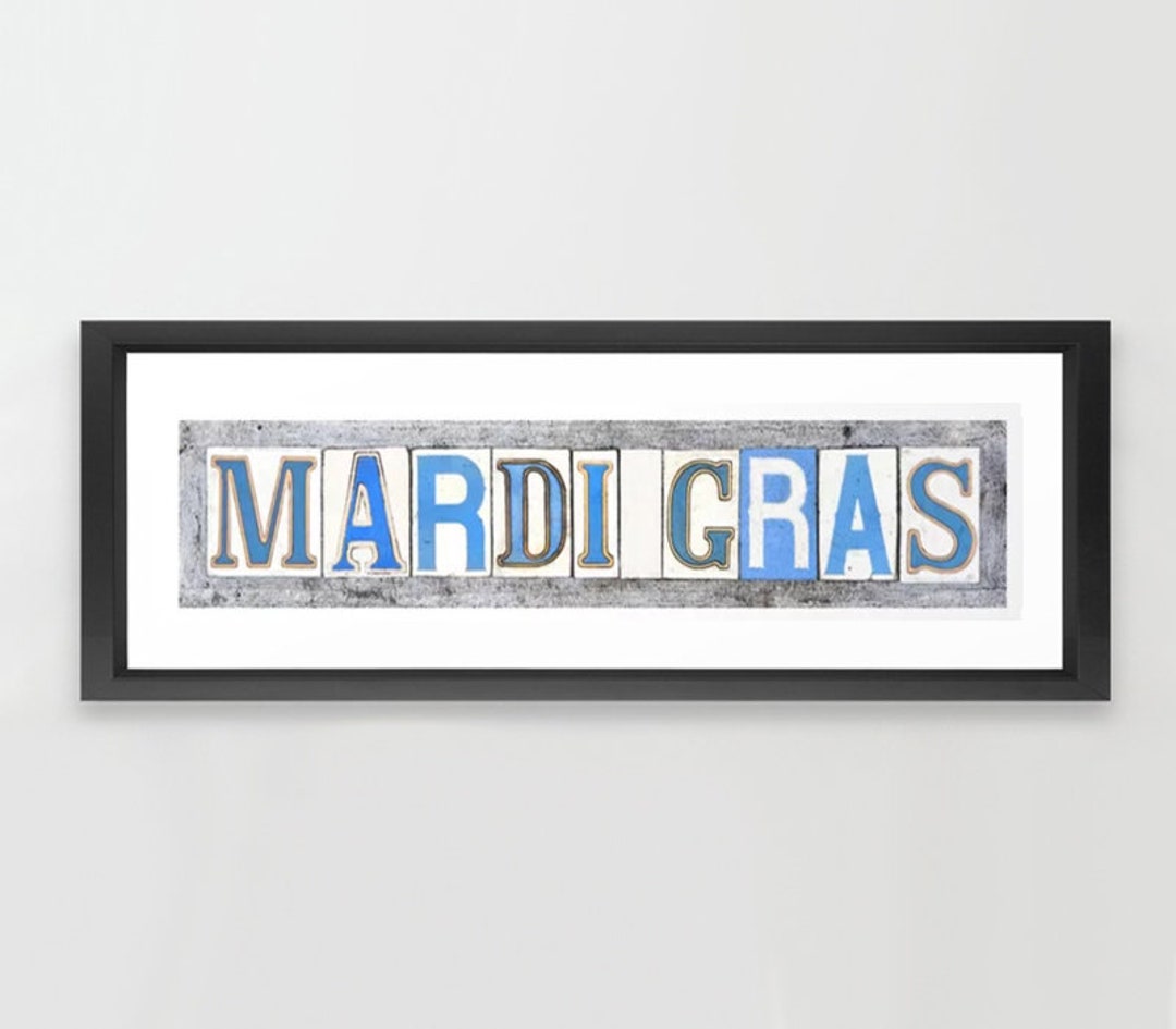 Mardi Gras Art Print French Quarter Parade Louisiana New - Etsy Mardi Gras Art Print French Quarter Parade Louisiana New - Etsy