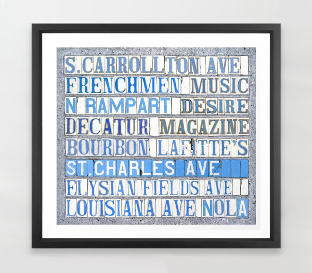 New Orleans NOLA Street Names Tile Art, New Orleans, French Quarter ...