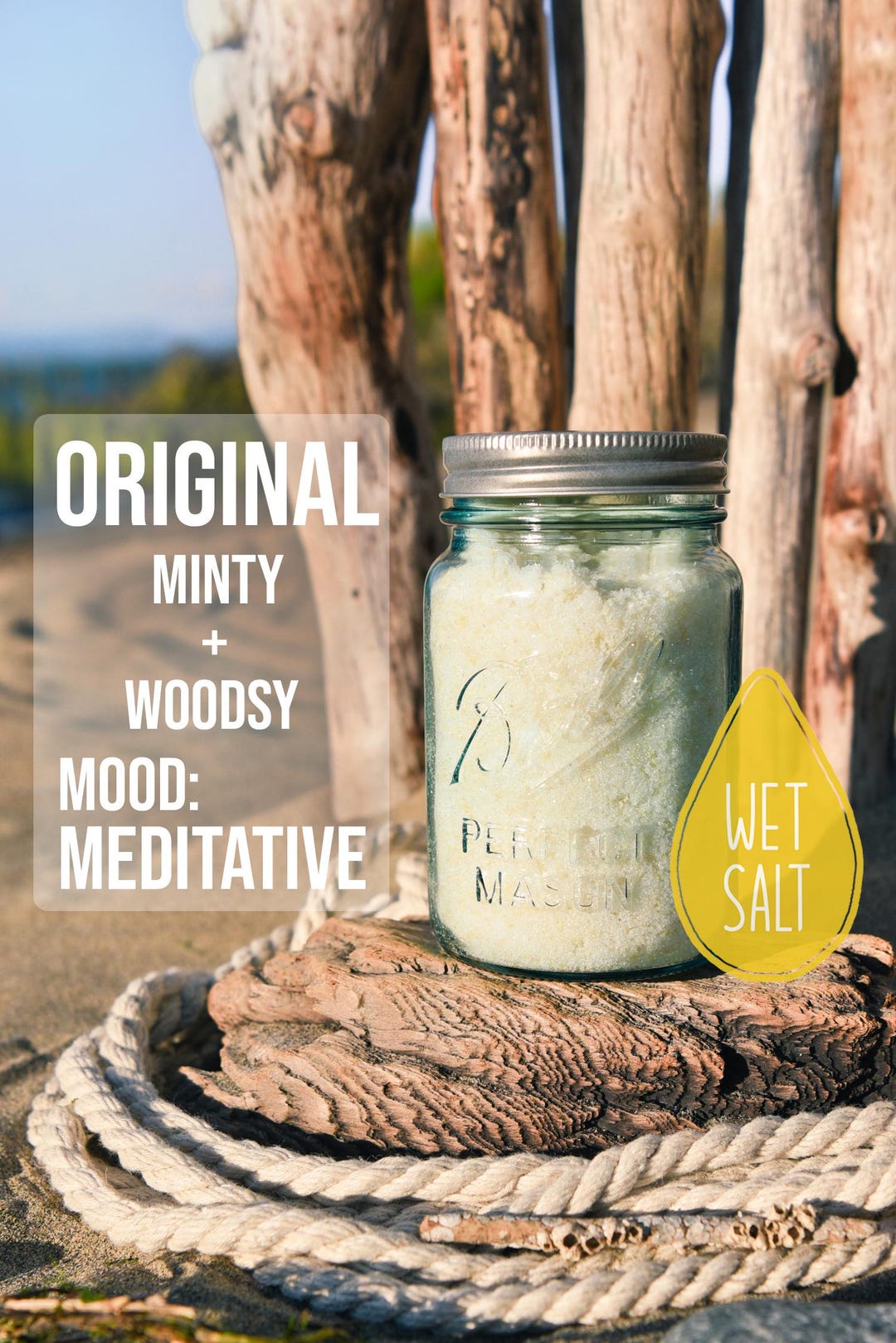 Wet Salt ORIGINAL Bath Salts, 16 Oz Jar Salts, Spa Salts, Self Care ...