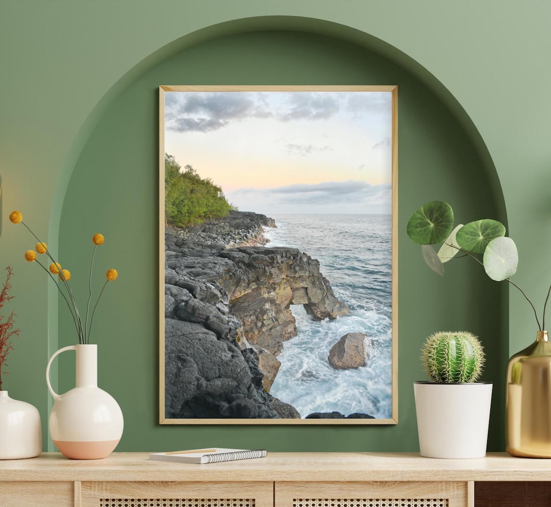 Hawai'i Coastal Landscape Print, Nanawale Rainforest Reserve, Hawaiian ...