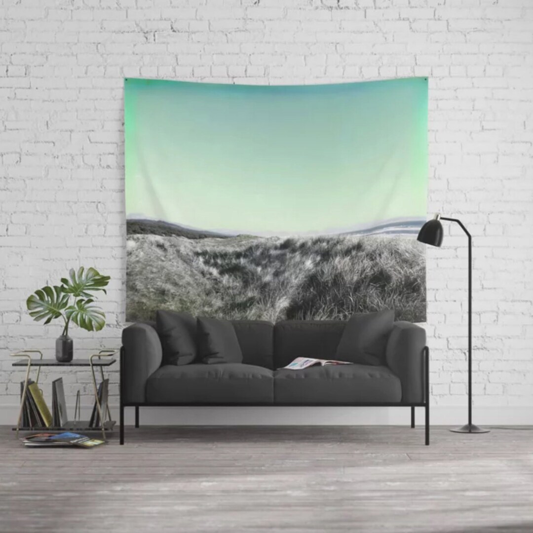 SALE Beach Tapestry LAST ONE, Oregon Wall Hanging, Seafoam Green ...