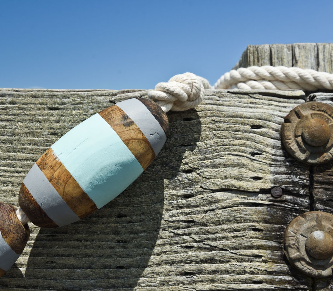 White Cotton Rope Nautical Decor Beach Decor Wood Decor | Etsy