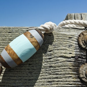 White Cotton Rope Nautical Decor, Beach Decor, Wood Decor, Upcycled ...