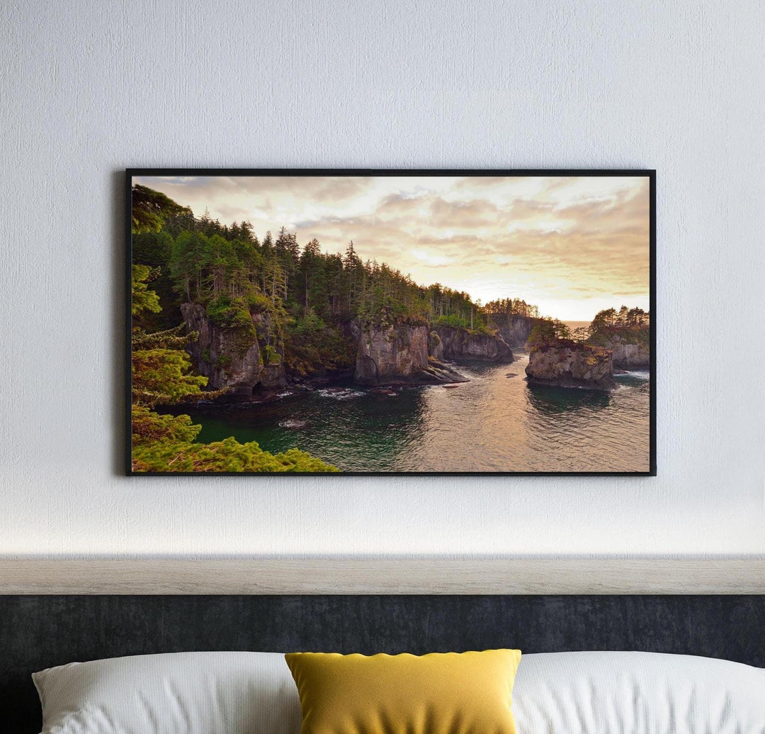 Washington Coast Landscape Print, Cape Flattery Photography, Sunset ...