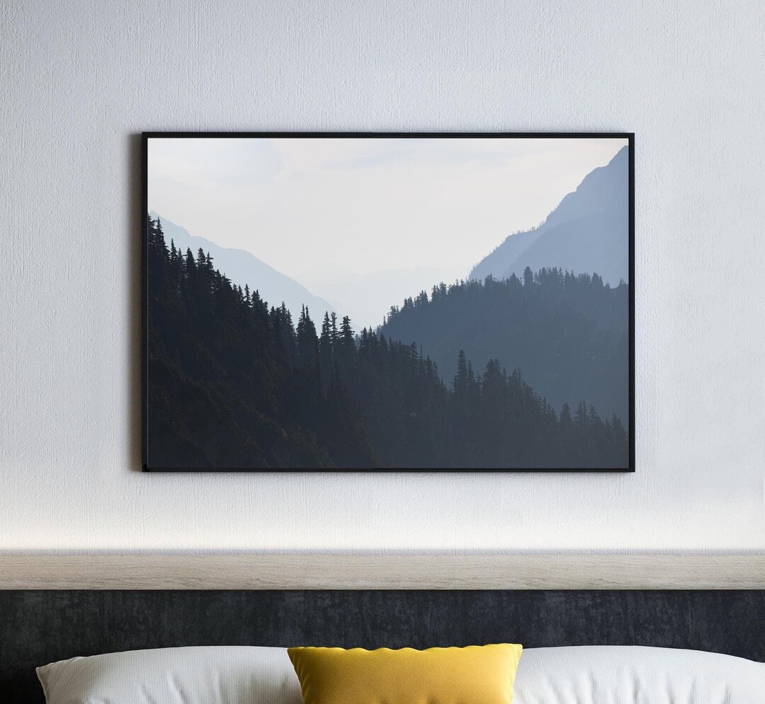 Washington Landscape Print, Pacific Northwest, Forest Ridgeline, Nature ...