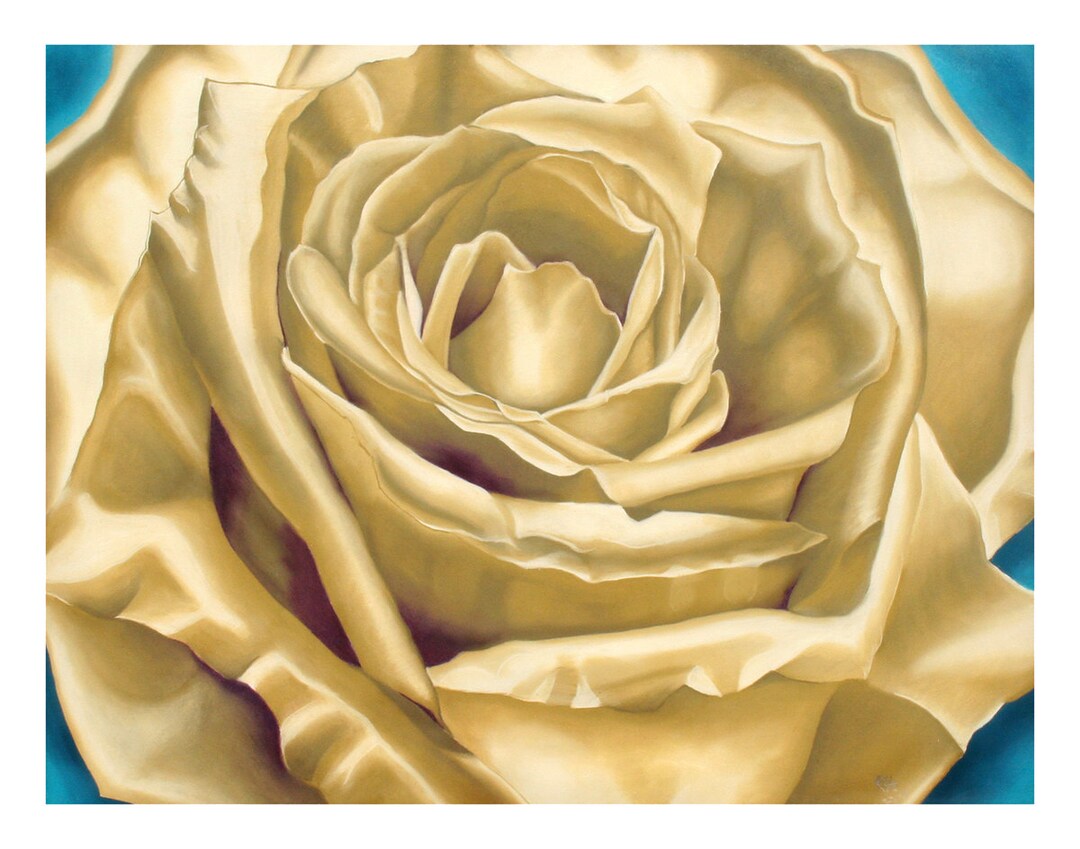 Yellow Rose Art Print Flower Illustration Floral Decor Rose - Etsy