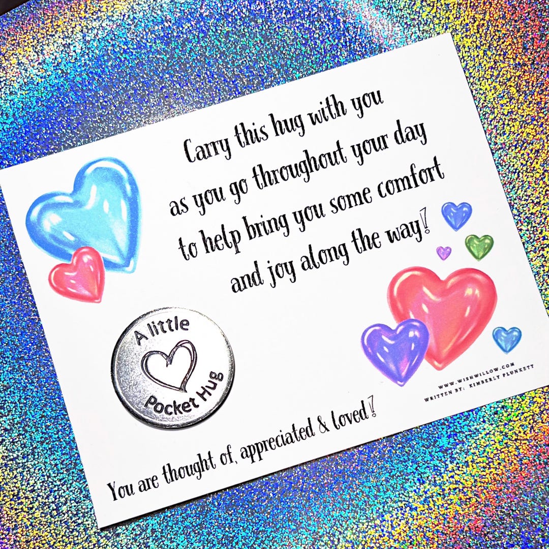 Pocket Hug Gift - Original Poem With Coin - Thank You, Encouragement ...