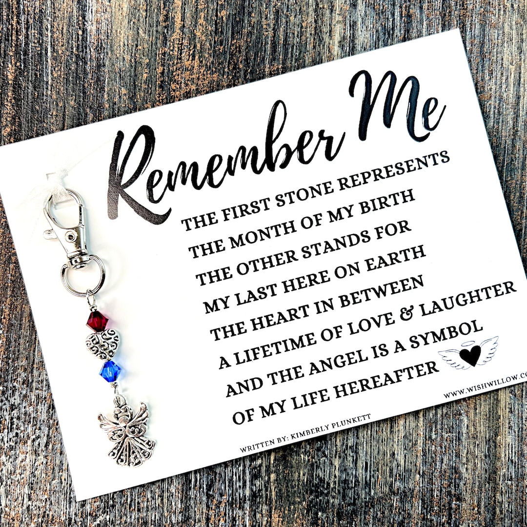 SALE - the ORIGINAL Remember Me Poem and Charm - Sympathy Gift, Loss ...
