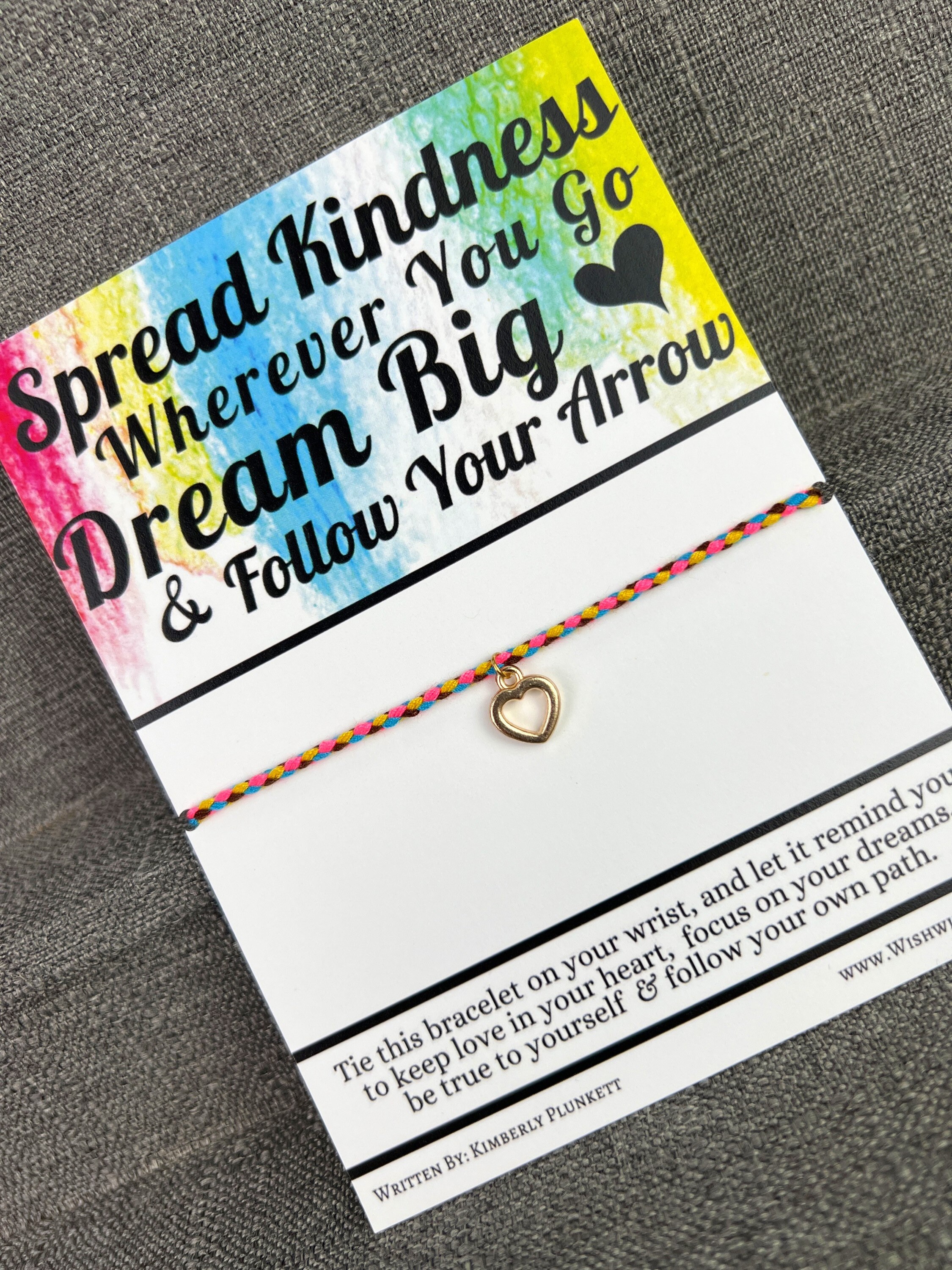 CLEARANCE - Spread Kindness Bracelet - Dream Big, Be Kind, Follow Your ...