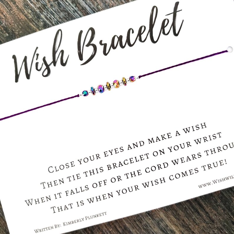 Wish Bracelet Poem by K. Plunkett Small Gift Party Favor | Etsy