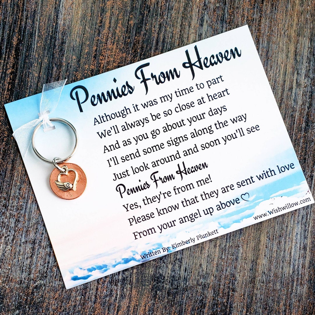 CLEARANCE - Pennies From Heaven Poem by Kimberly Plunkett - Keychain ...